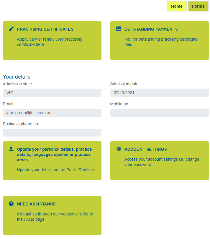 Changing my password | VLSBC